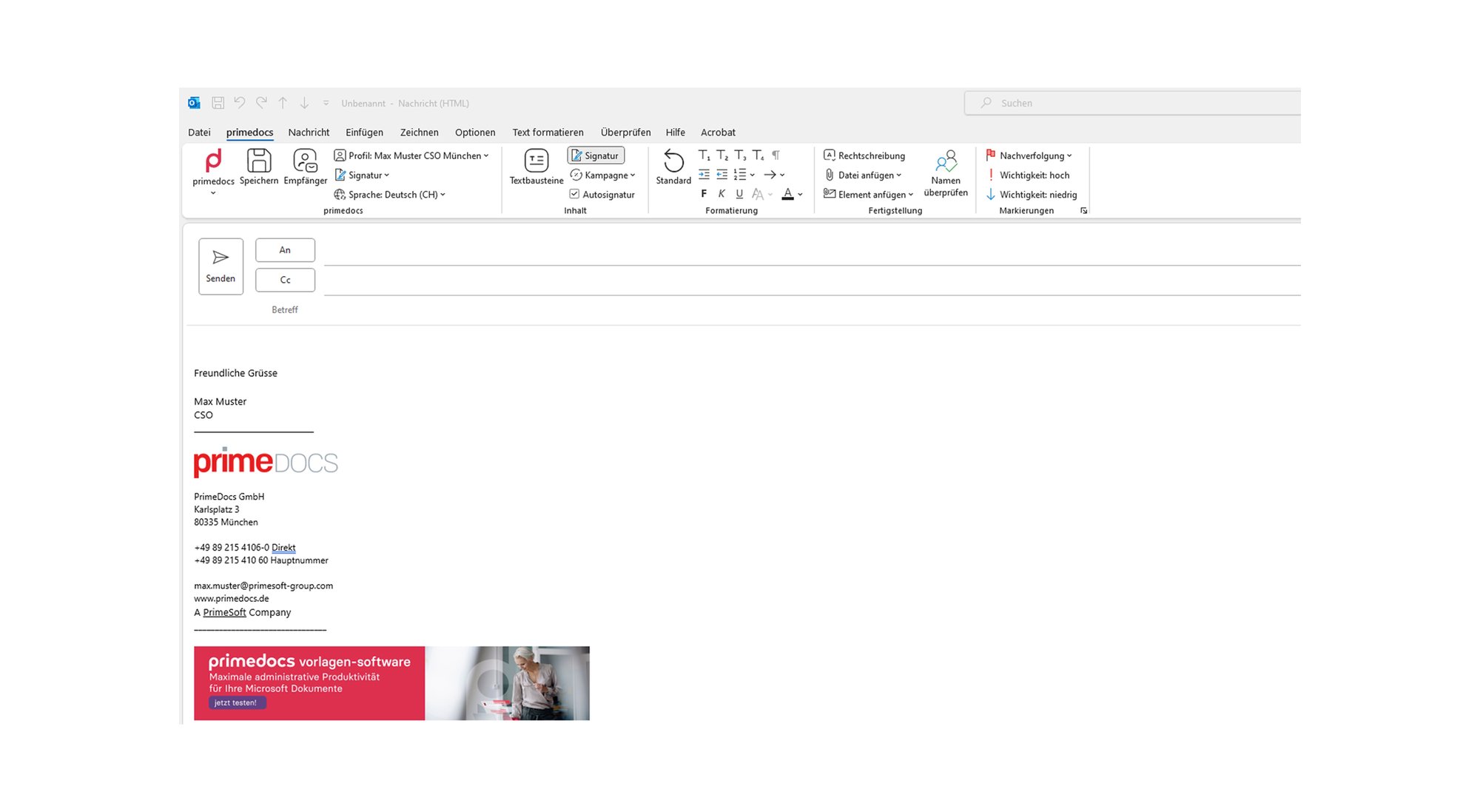 Discover the functional scope of primedocs Office Integration | primedocs