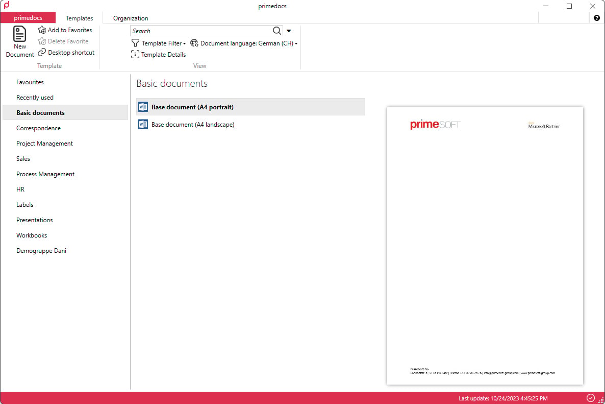 Discover the functional scope of primedocs Office Integration | primedocs